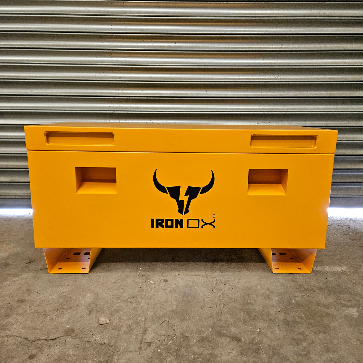 Jobsite Tool Box Yellow - Contractors Van & Site Chest — IRON OX