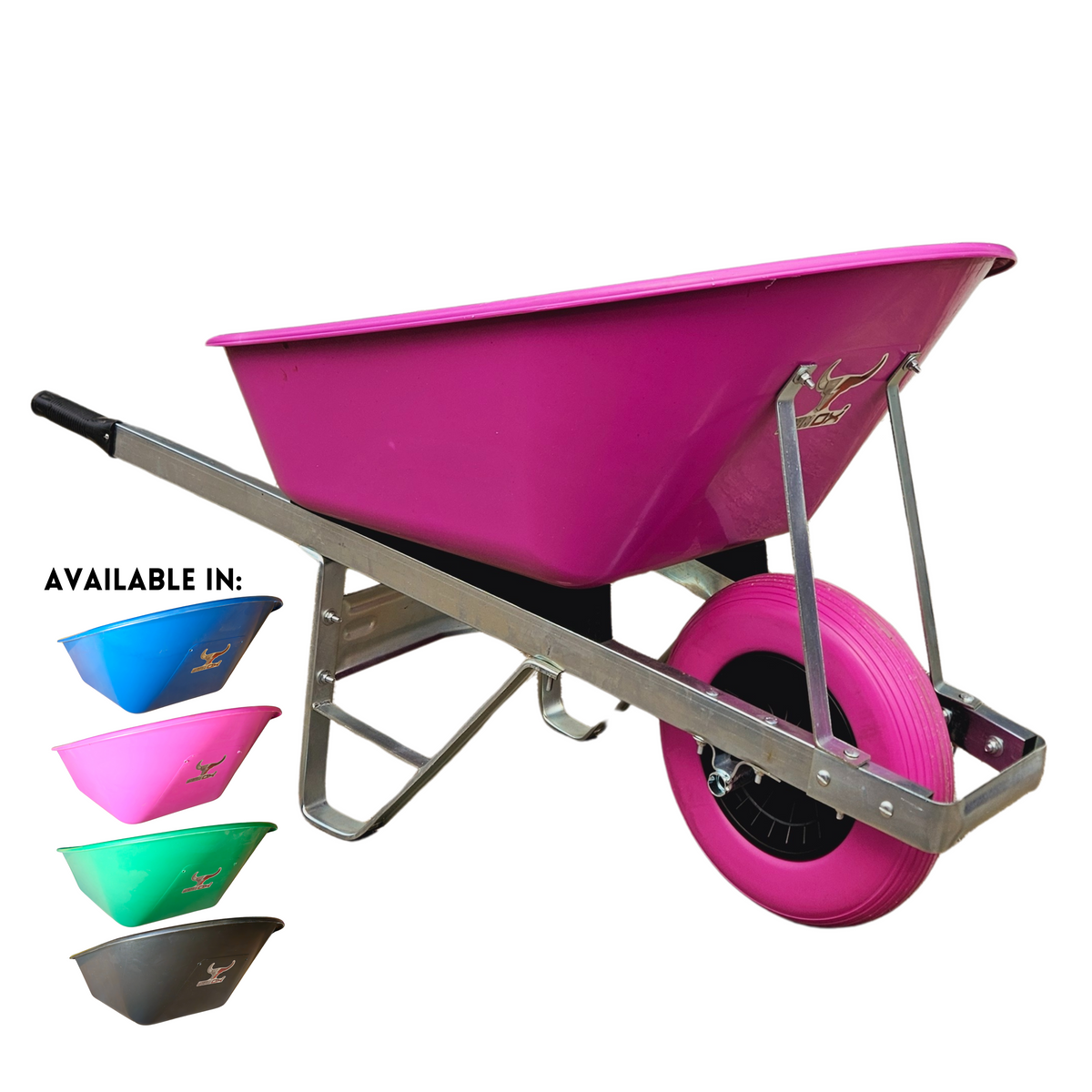 Puncture Proof Farm Wheelbarrow - 200L Capacity — IRON OX